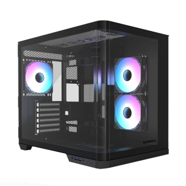 Raidmax I630 ATX | Micro-ATX | ITX ARGB Mid-Tower Dual Chamber Curved ...